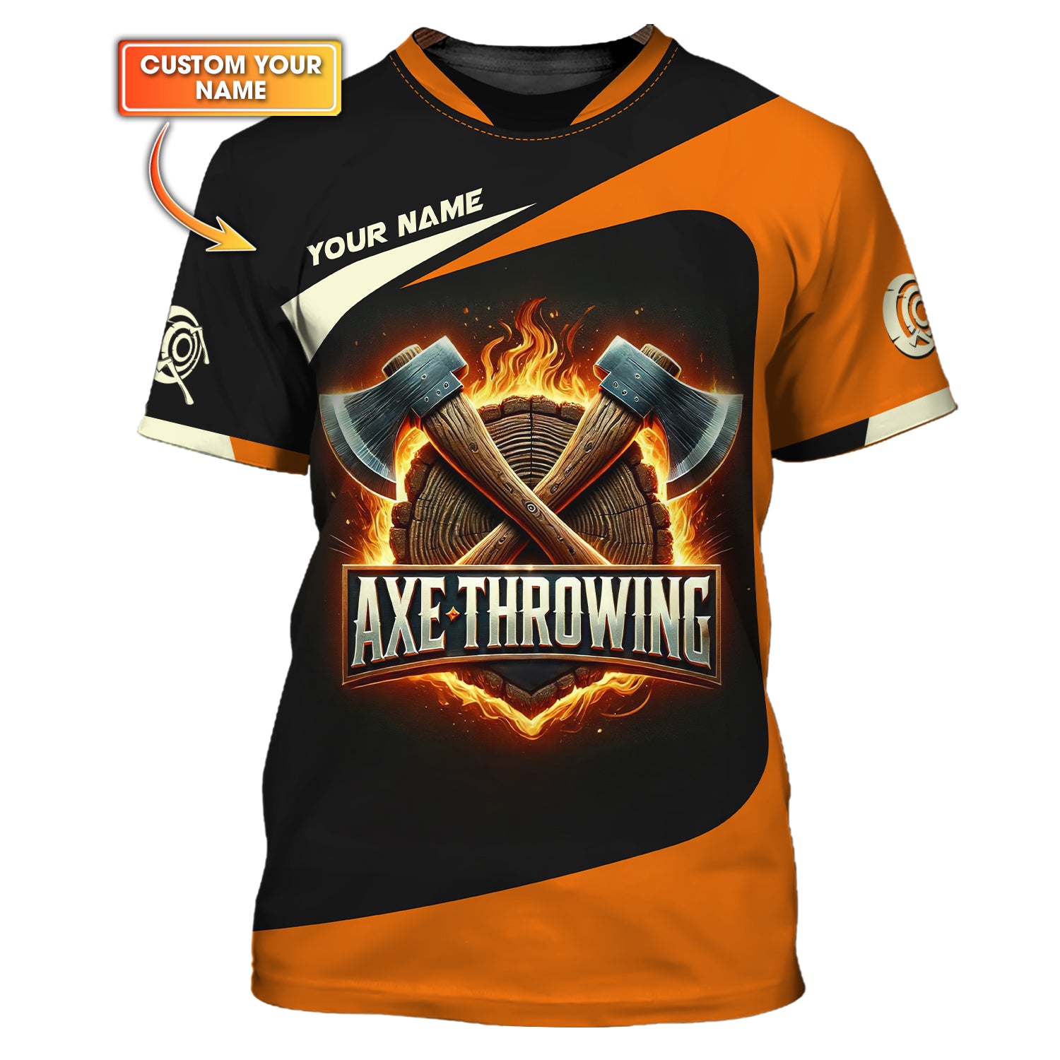 Custom Axe Throwing T-Shirt – Bold Fire & Crossed Axes, Gift for Axe T ...