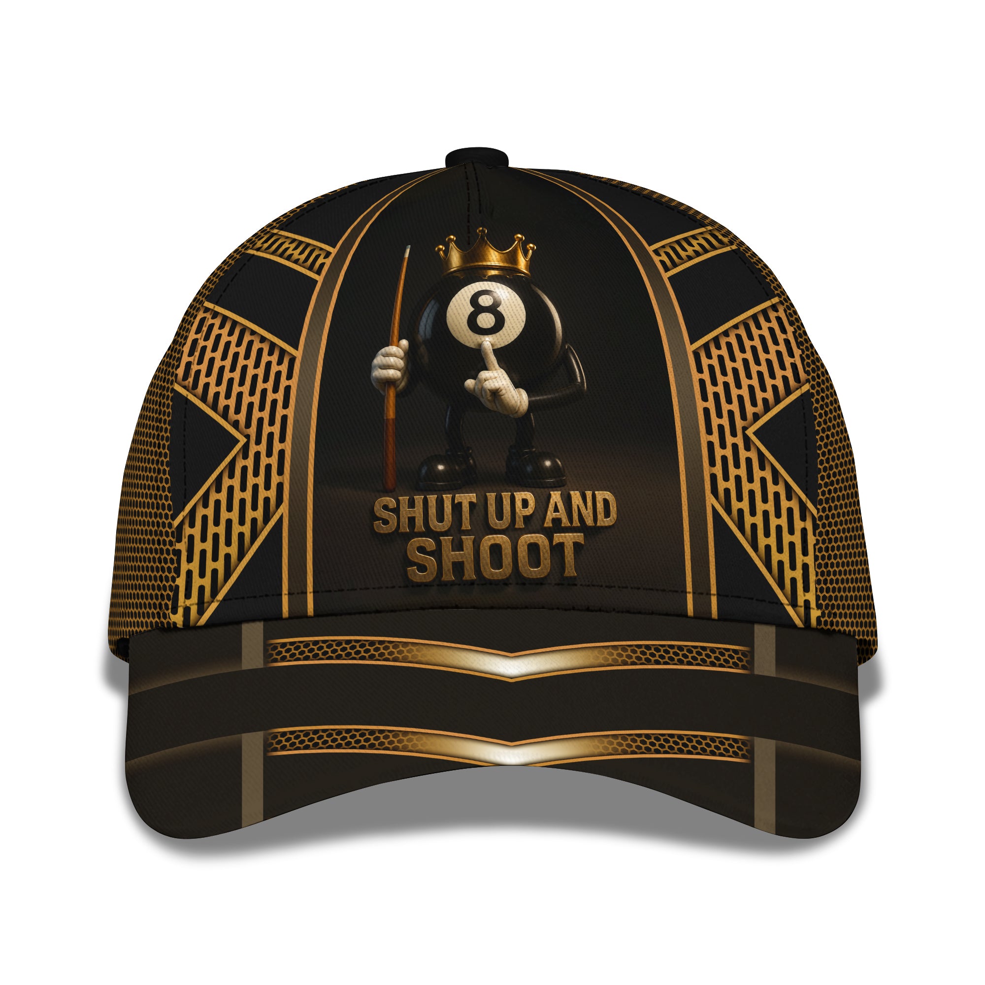 Shut Up And Shoot Hat, Pool Cap for Players, 8 Ball Billiards Classic ...