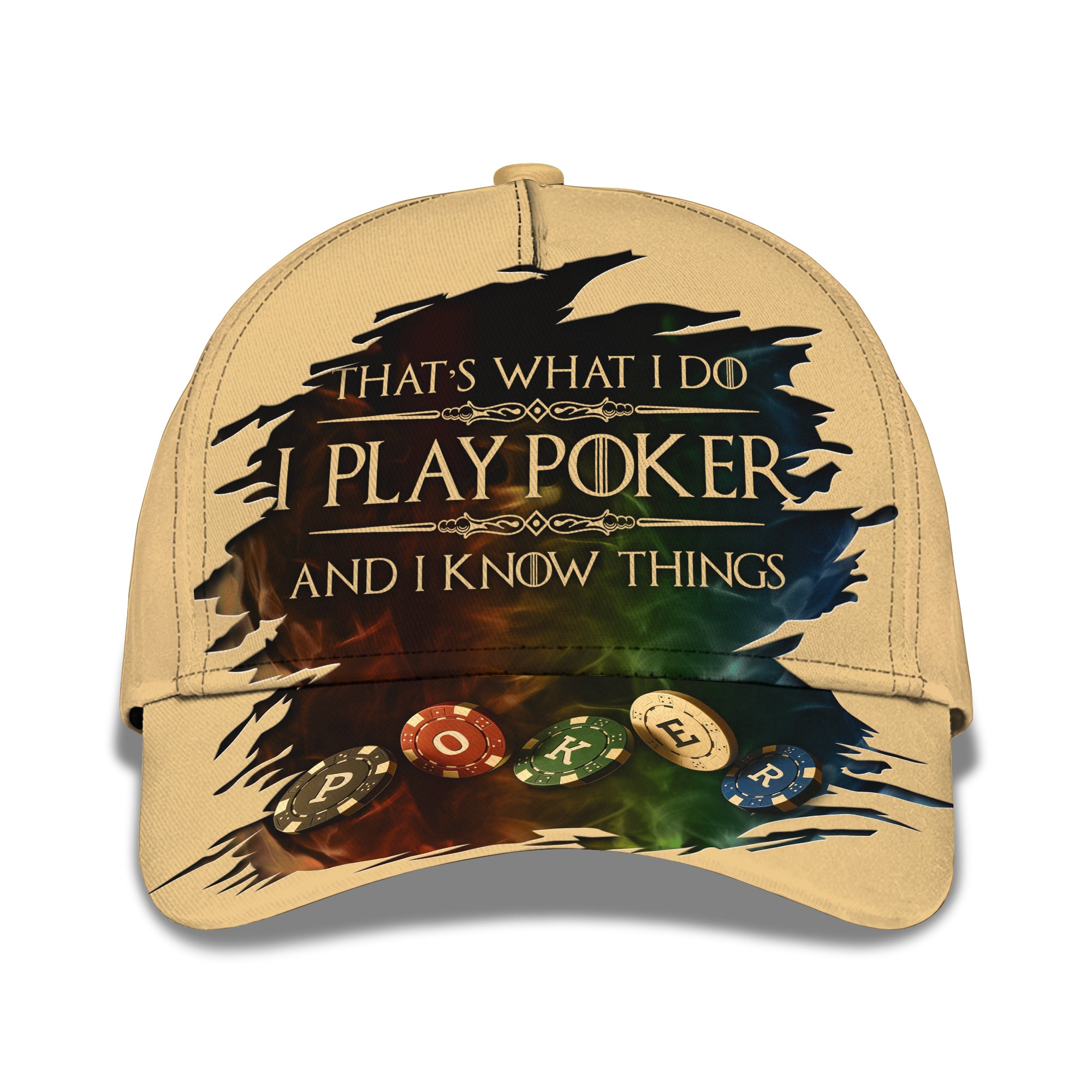 "That's What I Do I Play Poker" Hat, Funny Poker Classic Cap For Card ...