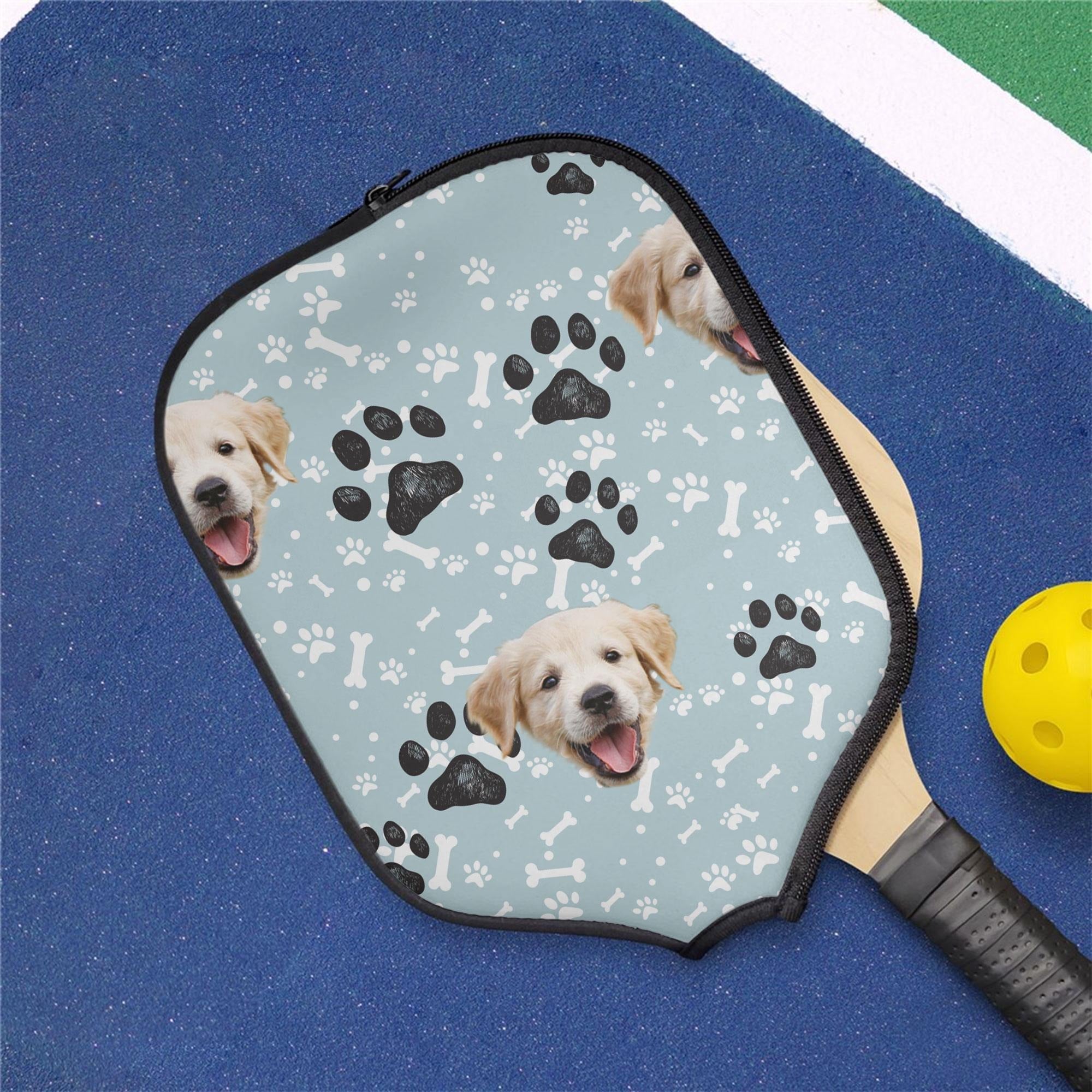 Personalized Pickleball Cover With Dog Photo, Custom Pet Pickleball Co ...