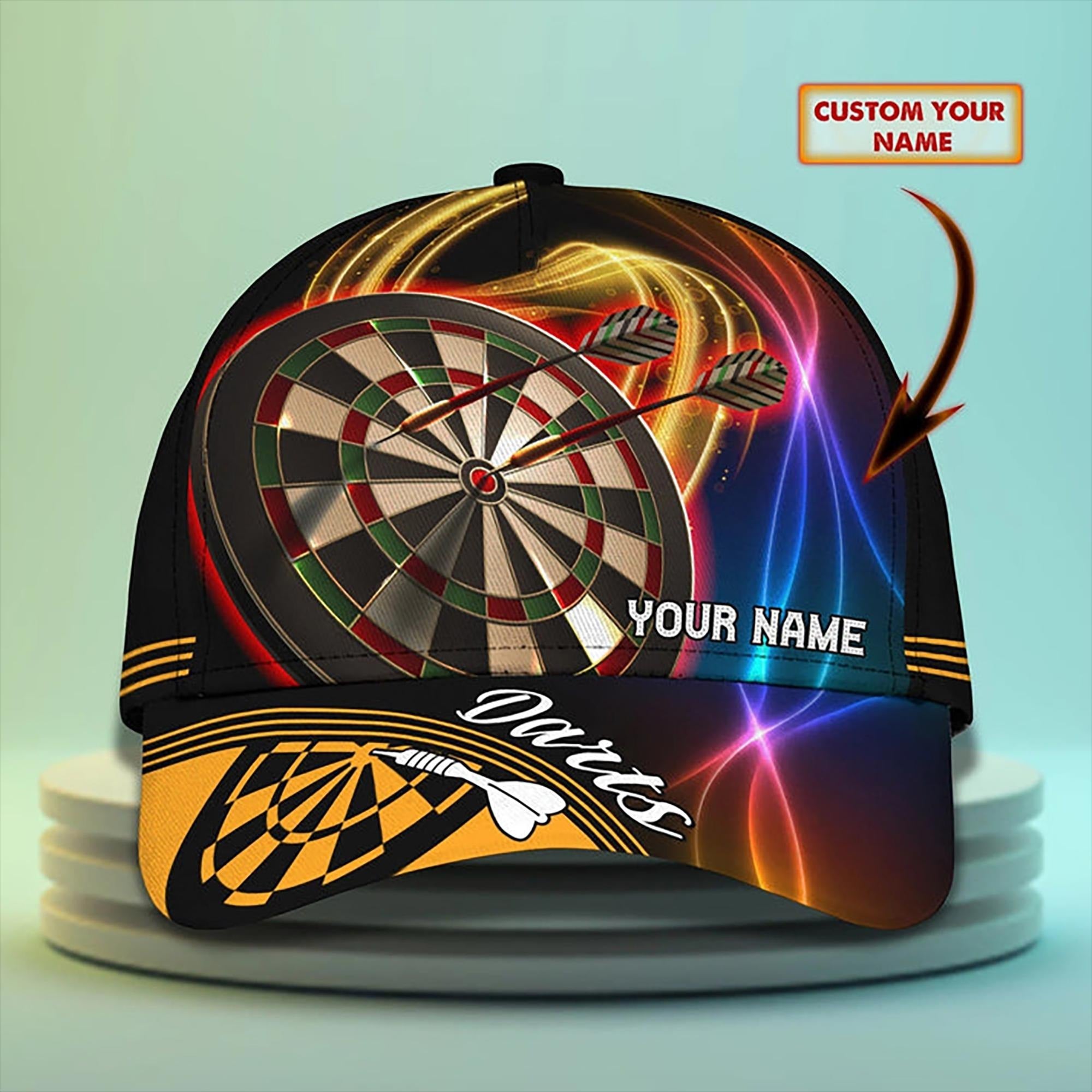 Custom Name Cap For Dart Players, Personalized Hat For Darts Lovers, D ...